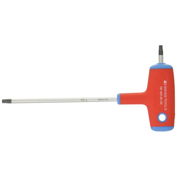 【商品概要】●T型ハンドル仕様で握りやすく、力をかけやすい●サイズ(mm):T25●適合キャップスクリュー:M5●軸径(mm):6●長辺軸長(mm):150●全長(mm):187●短辺軸長(mm):20●全幅(mm):92●質量(g):81...