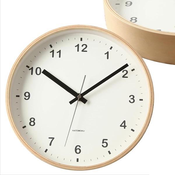 【商品概要】サイズ：約Φ252×50mm重　量：約500g材　質：シナベニヤ生産国：日本 カラー：ナチュラル仕　様：スイープムーブメント 付属品：説明書、保証書、単３電池、壁掛け用ネジ【商品説明】KATOMOKUの「plywood wall...