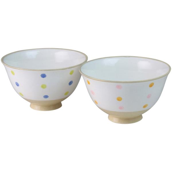 【商品概要】サイズ(約):φ11.8×7cm素材・材質:陶器【商品説明】【商品詳細】ブランド：RAO3Z商品種別：ホーム＆キッチン商品名：ランチャン(Ranchant) ペアごはん茶碗 マルチ Φ11.8x7cm 二色ドット 波佐見焼 日本...