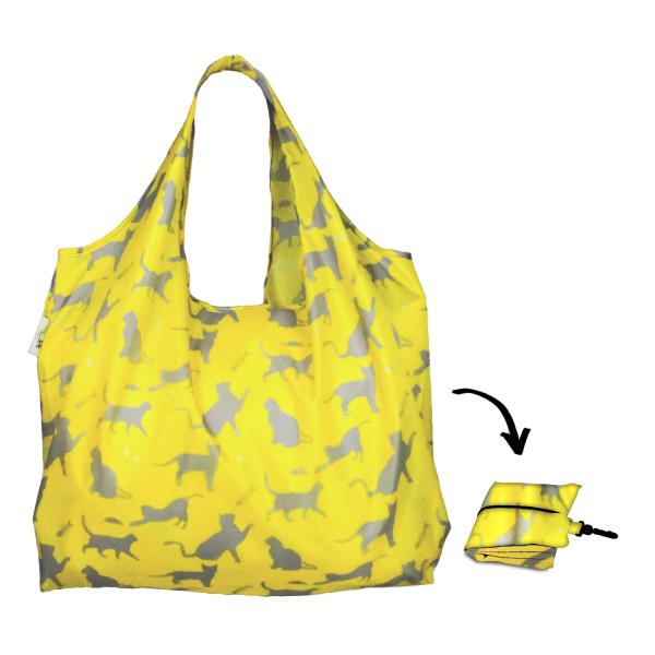 【商品概要】簡単に折りたたむことができ、付属のバンドでしっかりと固定する再利用可能なショッピングバッグ。ハンドバッグやポケットに収まるように折り畳んだときにコンパクトですが、約22リットルを保持します。ロンドン発のファンキーなデザイン。あな...