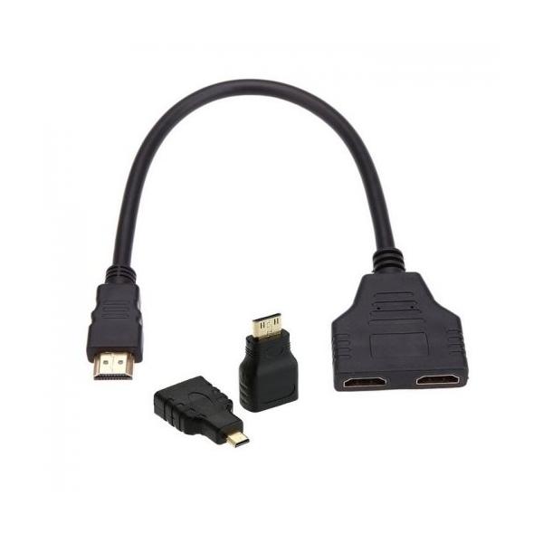 【商品概要】【商品説明】説明this HDMI male to 2 HDMI female splitter It provides a fast and easy way to simultaneously connect 2 HDMI ...
