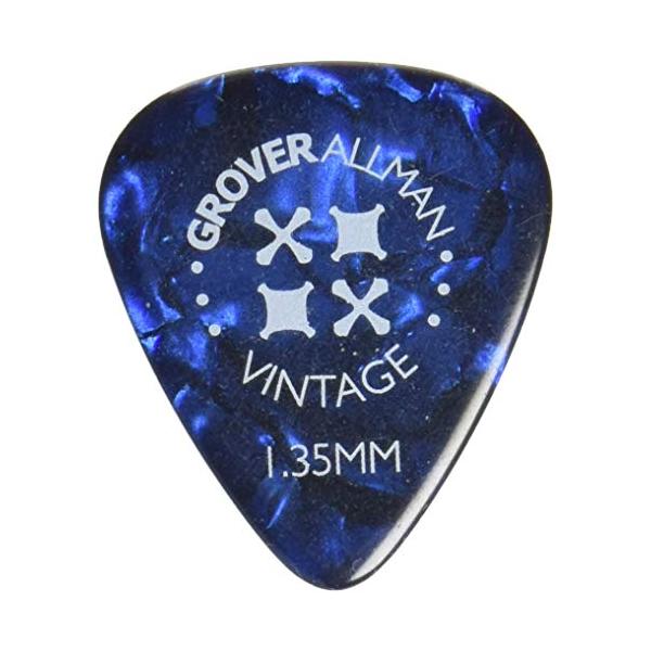 【商品概要】世界で3,500万枚以上の販売実績を誇るGROVER ALLMANのピックです(10枚セット)ビンテージ・セルロイドピックはトラディショナルな形、スムーズなピッキングと温かい音が特徴です。ブリッジミュートでの歯切れ良く速いピッキ...