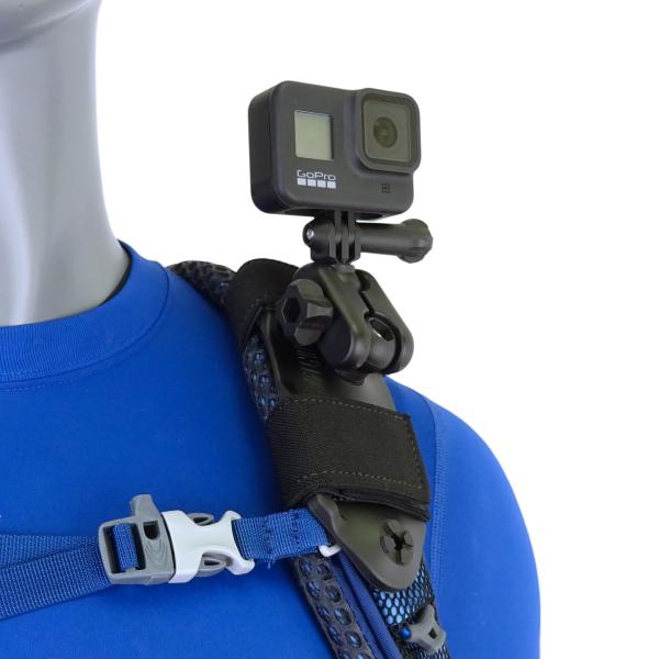 【商品概要】パックマウントは、バックパックやハイドレーションパックのショルダーストラップを、安定で、快適なカメラのマウントポイントに。あなたの肩の上に、またはあなたの胸の下に、左または右側にカメラを高く装着。バックパックは付属しません。アメ...