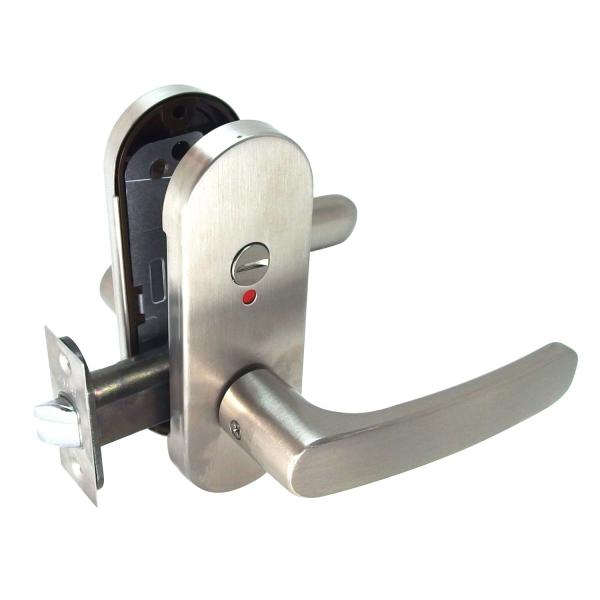 【商品概要】材質・仕上:ハンドルアルミ合金メッキ+電着クリアー座・機能:小判座、表示錠色:N(ニッケル)対応ドア厚:28mm~40mmラッチのタイプ:8STチューブラ錠バックセット:51mm【商品説明】【商品詳細】ブランド：川口技研(Kaw...