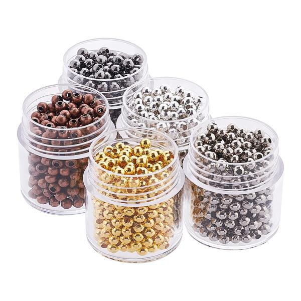 【商品概要】サイズ：約3.2mm直径、3mm厚さ, 穴:1.2mm；約270個/箱、5箱セット。メタルビーズはジュエリーのデザインに不可欠なと多彩なアクセサリーです。想像力を発揮して、素晴らしいジュエリーを作りましょう！！素材：金属製で、硬...