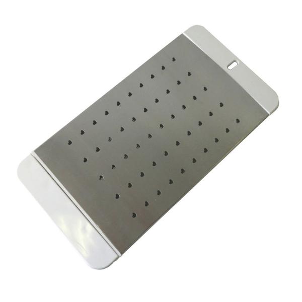 【商品概要】用途:シンクを水切りとして使用する際にサイズ(約):D168×W330〜540×H19mm重量(約):347gステンレスプレートのサイズ(約):D165×W259×H13mm仕様:スライドタイプ(固定ねじ)仕様:引っ掛け穴付き仕...