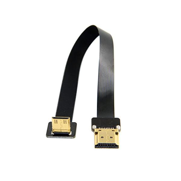 【商品概要】CYFPV 90度上向きFPV Mini HDMI オス→HDMIオス FPC フラットケーブル FPV HDTV マルチコプター 空中写真用典型的なアプリケーション: Mini HDMIポートを備えたビデオデバイスを標準のHD...