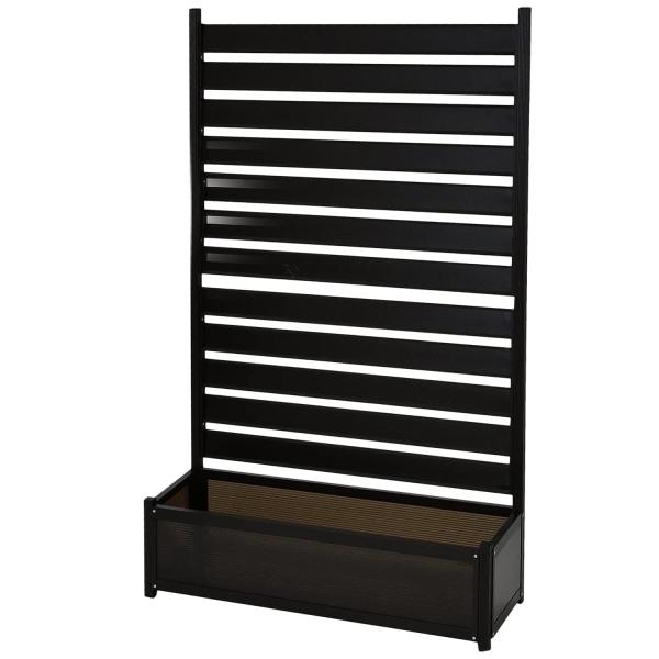 【商品概要】本体サイズ:幅90.5×奥行30.5×高さ149cm本体重量:5.7kg材質:構造部材:アルミ、表面加工:ポリエステル塗装原産国:中国プランター部内寸:幅84×奥行25.5×高さ21cm【商品説明】【商品詳細】ブランド：ガーデン...