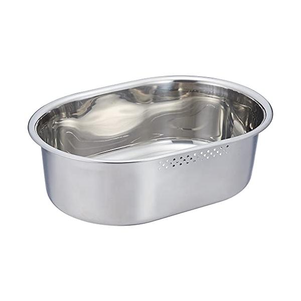 【商品概要】サイズ:34.2×22.8×11.6cm本体:ステンレス鋼、足部:合成ゴム生産国:中国【商品説明】説明水を流しながら洗っても、中の物が出にくい水切り穴付。シンクをキズつけにくいゴム足付。【商品詳細】ブランド：和平フレイズ(Wah...