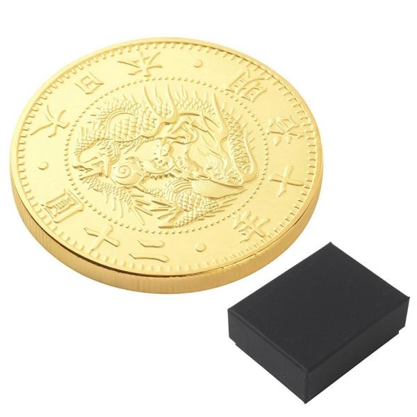 【商品概要】本体直径35mm 厚さ3.2mm 量目約27g 化粧箱/プラスチックケース入り明治10年銘の旧20円金貨の模様を精緻に再現しました艶消し表面加工によりとても美麗で落ち着いた外観です化粧箱に入っておりますのでプレゼントにも最適です...