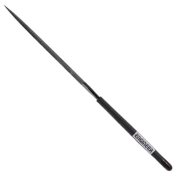 【商品概要】精密ヤスリ(目の粗さ:♯3)全長:200mm重量:17g断面形状:四角刃渡り:100mm幅:△4.51cmあたりの山数:38サビに強い特殊な黒染めで表面処理を行っています。電解研磨でヤスリ目を磨き切削性を向上、抜群の切れ味です。...