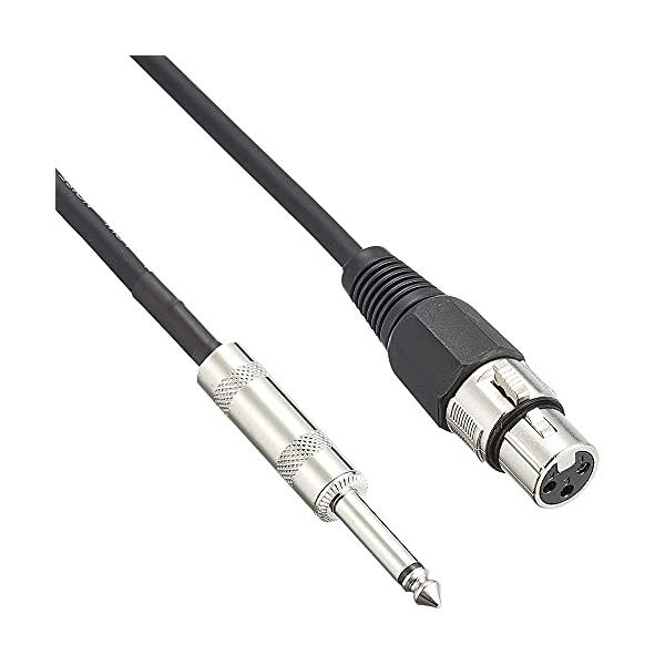 【商品概要】マイクケーブル (XLR - Phone)キャノンプラグ(メス) - 6.3mmモノラル標準プラグアンプへやオーディオインターフェイス、PA機器等へのマイク接続に長さ:3mメーカー側の意匠変更により、予告なく外観上のデザイン・カ...