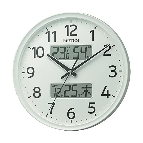 【商品概要】サイズ:Φ35×3.5cm、本体質量:1.4kg使用電源:単3アルカリ×2本(別売)秒針:連続秒針(滑らかに動いて静か)ムーブメント:電波時計温度表示:-9.9~49.9℃、湿度表示:20~90%、カレンダー:2099年12月3...