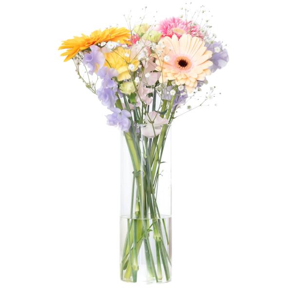 【商品概要】ガラス花瓶・フラワーベース：エレガンスと実用性を兼ね備えた逸品　【花の美しさを引き立てるガラスの魔法】あなたの部屋に彩りと生命をもたらすガラスの花瓶・フラワーベース。透明なガラスは、花の色や形を引き立て、自然の美しさを最大限に表...