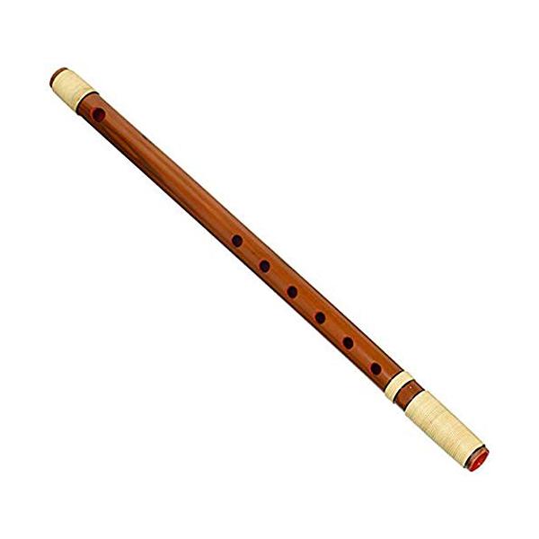 【商品概要】【6穴6本調子】≒B♭ （変ロ長調） 長さ約:39cm　 直径:1.9cm　重量：45g 付属品：笛専用袋素材：竹製（籐巻き） 天然素材のため木目のシミや汚れがついております。また細かなヒビの入っているものがあります。お囃子 や...