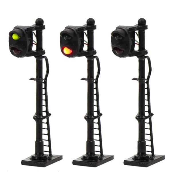 【商品概要】交通 信号ライト 2灯式信号機 3本入り12Vの電源電圧のみに使用可能電流: 20mA参考比率：1:150，N 比率などに適用内訳： 3本入り 2灯式信号機（9~18vの抵抗も含まれる)【商品説明】説明新品！鉄路のレールや建築レ...