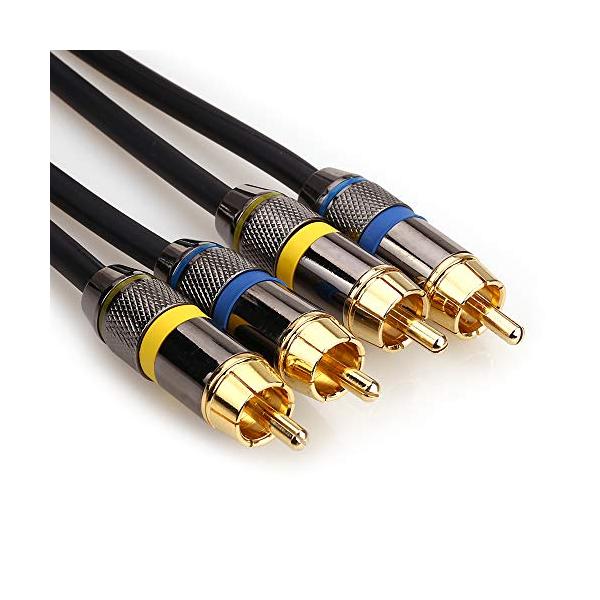 【商品概要】[アップグレードコネクタ] RCAケーブルには、プロフェッショナルな品質の24k金メッキコネクタが付いており、プレミアム接続を保証しながらケーブルの腐食を防ぎます。[優れたサウンド]デュアルオスケーブルコネクタを使用すると、RC...
