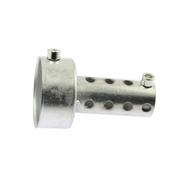 【商品概要】汎用バイク マフラー インナー サイレンサー バッフルです。サイレンサーのカスタムベースとしてもご使用していただけます。内蓋構造で2段階の音調整が可能です。サイズ：約80mm×48mm　材質：スチール【商品説明】【商品詳細】ブラ...