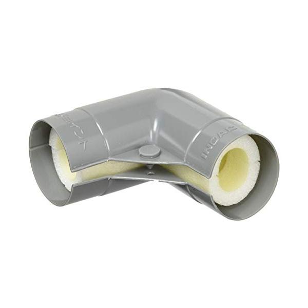 【商品概要】適合管サイズ：塩ビ管（VP13）内径：18mm連続使用配管温度：60℃断続使用配管温度：70℃【商品説明】●配管保湿保冷材継手(ポリエチレンフォーム)●ワンタッチタイプで断熱性の高い発砲ポリエチレンを使用●外装はポリエチレン樹脂...