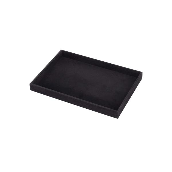 【商品概要】高品質な素材を採用し、アクセサリーや宝石等を傷つけることなく保管することのできるジュエリートレーです。シンプルで上品な黒色に仕上げているので、品物をより魅力的に魅せることが出来るトレーです。お店等でお客様にネックレス、ピアス、イ...