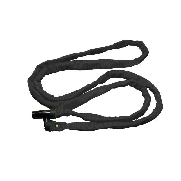 【商品概要】チェーンサイズ：4mm参考重量：580g付属キー：3 本180cmの長さを持つ硬化スチールチェーン。これ一本で前後ホイール、ペダル、サドル、ボトルケージをまとめてロック可能で、パーツの盗難も防止。小型のワイヤーカッターなどでは切...