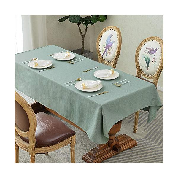 【商品概要】【製品情報】：色：グリーン　素材：100%ポリエステル サイズ：約140×180cm【撥水加工】：撥水加工の工芸を採用して、こぼれた水分・油分をはじき浸透しにくい、簡単に拭き取ることができます。いつでも食卓の清潔に保つことができ...