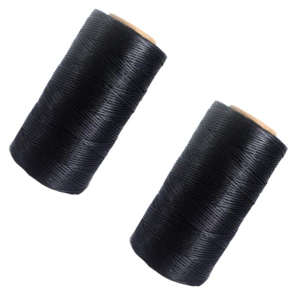 【商品概要】【レザークラフト作品に】オリジナルの革製品の作成にお使い頂けるロウ引き糸です。蝋引きされた糸は通常の糸より強度が高くなります。また、加工時の毛羽立ちを軽減し、仕上がりが美しくなります。【大容量の500mセット】長さは500mあり...