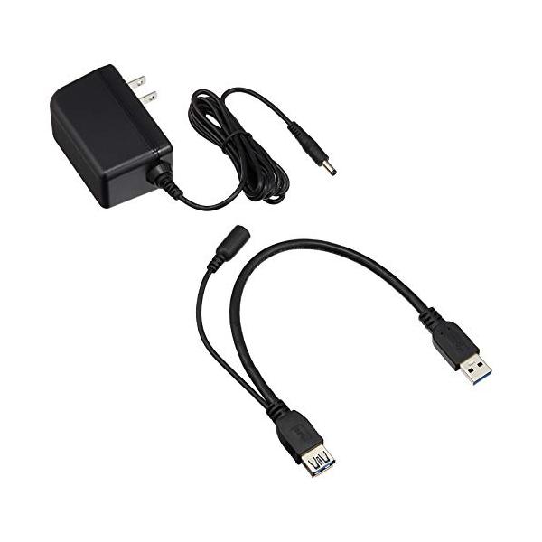 【商品概要】■直流5V(電流1.5A)のACアダプターです。添付の給電プラグから、ポータブルハードディスクなど、当社製バスパワー対応USB機器の起動時の電力を補うことで、バスパワー対応USB機器の動作を安定化させます付属品:ACアダプター、...