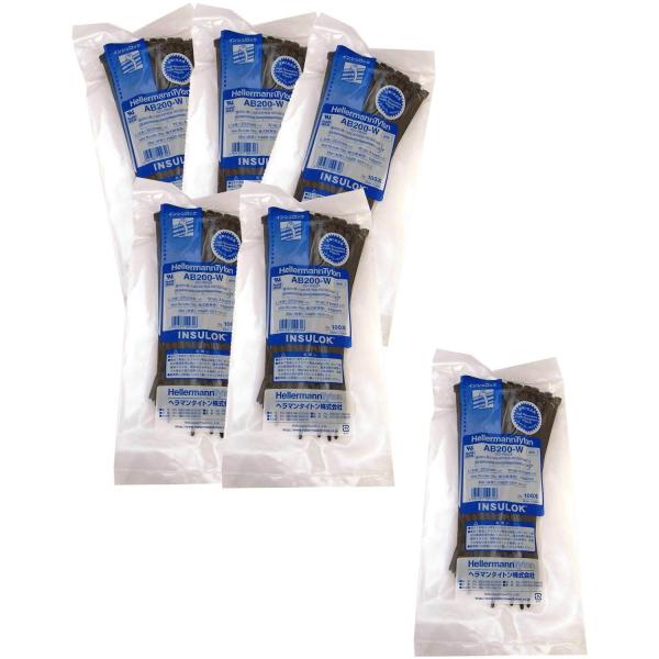 【商品概要】【商品説明】【商品詳細】ブランド：HellermannTyton商品種別：DIY・工具・ガーデン商品名：ヘラマンタイトン 結束バンド インシュロック AB200-W 100本入 耐候・屋内外用グレード 黒 （まとめ買い6個セット...