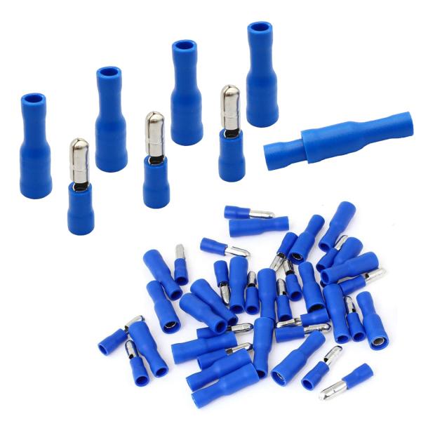 【商品概要】【適応電線範囲】スケア（sq）：1.5~2.5mm2 / ゲージ（AGW）：16~14 / Imax 15 A【本体材質】黄銅【本体表面処理】スズメッキ【スリーブ材質】PVC【セット内容】オス*100個+メス*100個。電工ペン...