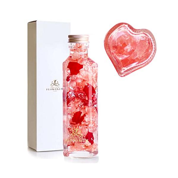 【商品概要】【本物の花たちをガラスの中に閉じ込めたFLOWERiUM??】上から見るとハート型のスリムボトルが可愛らしい"FLOWERiUM HEART フラワリウム ハート"。さりげないキュートなデザインが魅力のロマンティックラインです。...