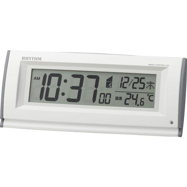 【商品概要】サイズ: 6.7×16×4.5cm使用電源:単3形×2本(別売)ムーブメント:電波時計アラーム:電子音アラーム(ピピピ)、止めても又鳴るスヌーズ機能付ライト:暗所自動点灯機能(暗くなると自動で光る)(NO/OFFスイッチ付)温度...