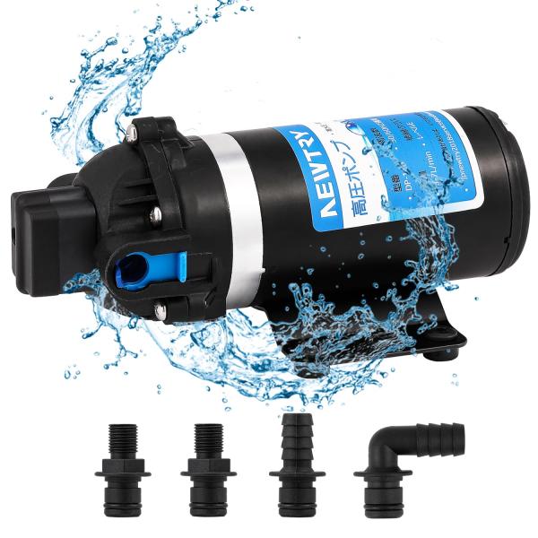 【商品概要】【仕様】電圧：DC 12V// 電流：11.4 A // パワー：100W // 流量：6.0L/min // 吸引範囲：水平3m、垂直2m // 揚程：110m // 停止圧力：160Psi/11Bar【特徴】1.低騒音2.低...