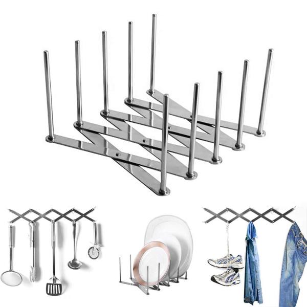 【商品概要】＊蒸し器のせいろとしても、鍋/タオル/カップを保管するための台としても使えます。また、バスルームと寝室の整理としても使えます.＊ この製品は、8つのステンレス鋼バーと14の可動リベットで設計されています。 さまざまなニーズに応じ...