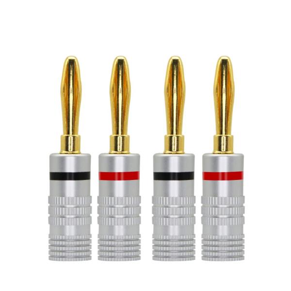 【商品概要】★簡単なインストール：上下ネジによるロック式、接続が強くなり、落ちにくくなり、音質がスムーズに伝達されます。★ユニークなデザイン：バナナプラグがスピーカーワイヤーのインストールをたやすいことにして、A/V レシーバー、アンプ、サ...