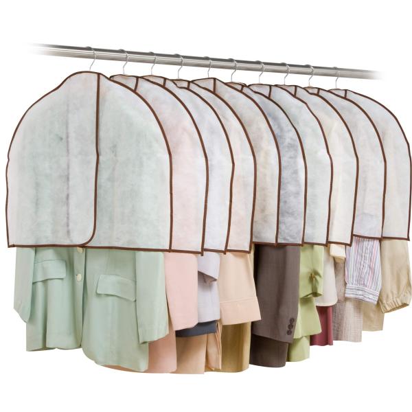 【商品概要】【商品仕様】:サイズ/約幅60×高さ50cm、材質/本体:ポリプロピレン、透明窓:ポリエチレン、内容/10枚【通気性に優れた不織布製】:通気性の良い不織布で大切な洋服やスーツをホコリや汚れからガードし、クローゼット内がスッキリ。...