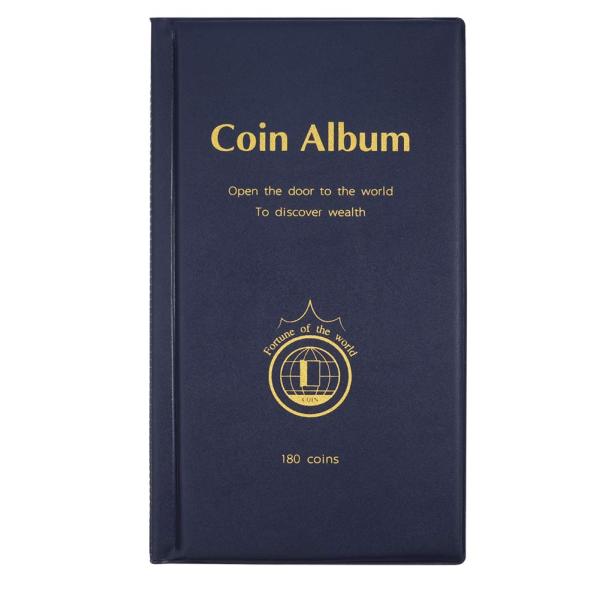 【商品概要】各小さなポケットのサイズ：4.5 cm x 4.5 cm 。4.4 cm未満のコインの直径に適しています。コイン収集用品にはフラップがあり、コインの落下を防ぎます。大容量のコインコレクターアルバムには180個のポケットがあり、コ...