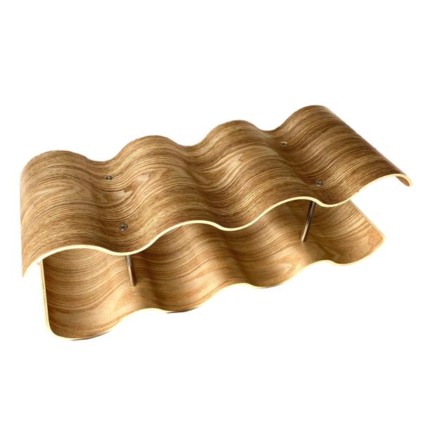 【商品概要】ワインボトルをお洒落に収納しておける木製ラックです。木の温かみとシンプルで無駄のないデザインが好評の一品です。省スペースで複数のワインボトルを保管できるワイン好きには必須のアイテムです。組立て式（直径8cmを超えるボトルは収納で...