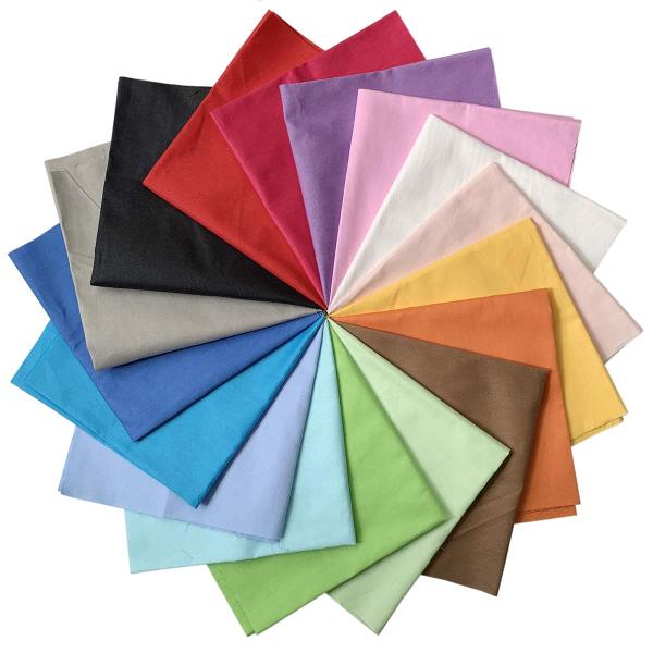 【商品概要】材質：棉100％。無地生地、カラフル17色が揃っています。サイズ：30×30cm（12 x 12 インチ）0.5〜1cm誤差洗濯もOK！通気性 抗菌性 保温性 柔軟性 に富んでおります。(肌ざわり良い生地)特別にデザインされたカ...