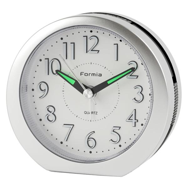 【商品概要】シンプルな機能が使いやすい目覚まし時計直径約10cmのコンパクトなサイズ。寝室、デスクトップなどにおすすめ機能：電子音アラーム、スヌーズ機能、ライト(青色)、ステップ秒針電源：単3型アルカリ乾電池×2本 (別売)本体サイズ：(約...