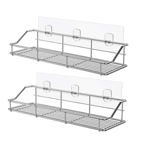 【商品概要】【粘着固定】付着力が強くて、設置しやすい：ナノ材料を採用し、付着力が強いです。穴をあける必要はなく、壁面も壊しません。粘着テープを表面で貼るだけ、その後、浴室収納ラックをテープの上に設置すれば丈夫になります。もし収納ラックを移動...