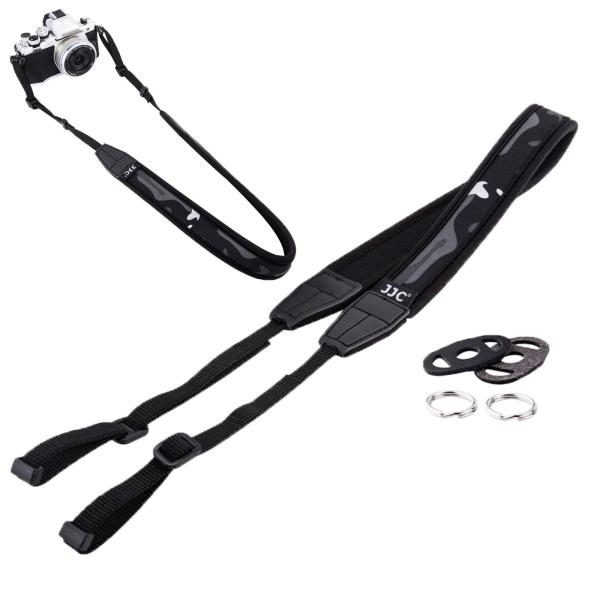 【商品概要】【対応機種】大部のストラップ穴付きのミラーレズや、一眼レフに対応します。【ストラップを調節】自由に長さを調節できます。【滑り止めデザイン】ストラップが通気でき、肌当たりも優しく、滑り止めとしての役目も果たしています。【良質な素材...
