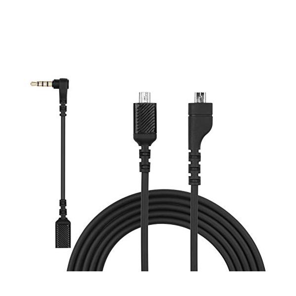 【商品概要】取り外し可能なオーディオケーブルと3.5mm TRRSアダプターの組み合わせ - オリジナルワイヤーと同じです。SteelSeries Arctis 3、Arctis 5、Arctis 7、Arctis Pro、Arctis P...