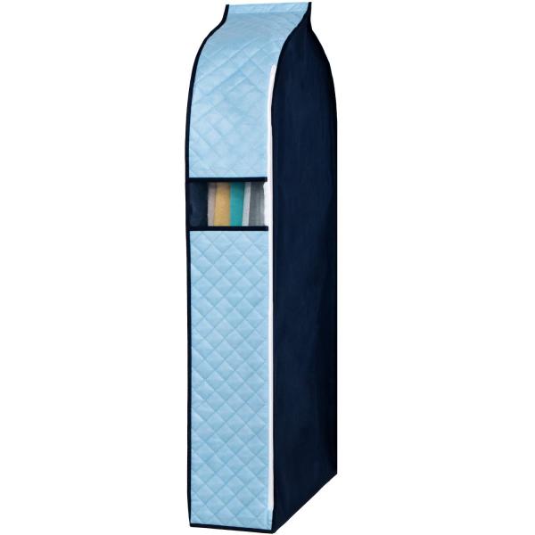 【商品概要】【商品仕様】:サイズ/約幅20×奥行60×高さ110cm、カラー/ライトブルー×ネイビー、内容/1枚、収納目安/衣類:約4〜6枚、材質/ポリプロピレン・ポリエステル・合成繊維(アクリレート系)・ポリエチレン【通気性の良い不織布製...