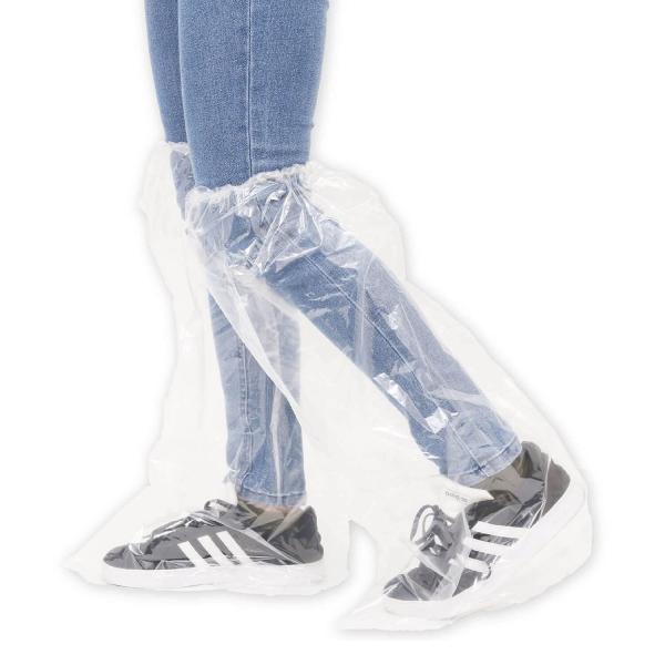 【商品概要】【内容】シューズカバー(ひざ丈)　20枚セット　(10日分)【特徴1】袋の厚みは極厚の0,07mm。一般的なポリ袋が0.02〜0.04　厚手のごみ袋でも0.05mm　が使われている中、本製品では0.07mmもあるので、すぐに穴が...