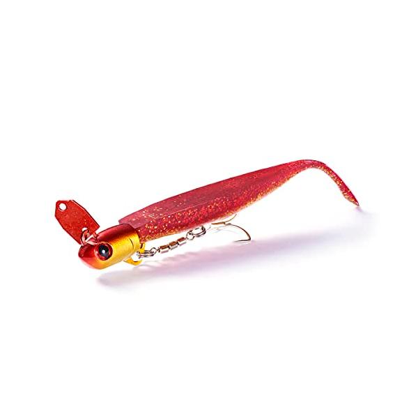 【商品概要】入数:ジグヘッド本体1個+スペアワーム3本入りジグヘッド:8g / ワームサイズ:4インチフック:トレブルフック #10色:CBN クラッシュバーン【商品説明】説明繊細にして大胆、釣果！最優先型ライブベイト！金属プレートはチャタ...