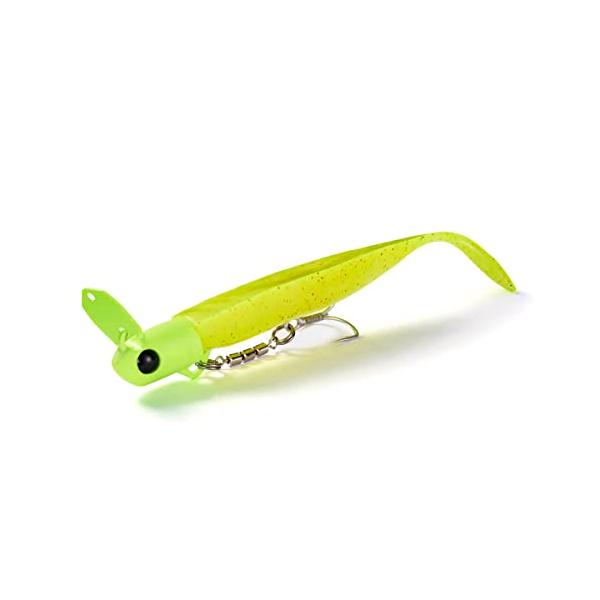 【商品概要】入数:ジグヘッド本体1個+スペアワーム3本入りジグヘッド:8g / ワームサイズ:4インチフック:トレブルフック #10部門名:ユニセックス大人【商品説明】説明繊細にして大胆、釣果! 最優先型ライブベイト! 金属プレートはチャタ...