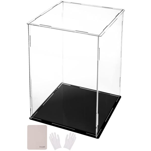 【商品概要】【透明度の高いアクリルを採用】ガラスに近い透明度があり、ガラスより軽くて割れにくくて安全なアクリル製。天井 側面 透明アクリル、台座　黒アクリル。360度から展示品を眺めて楽しむことができます。【用途】フィギュア 人形 車 バイ...