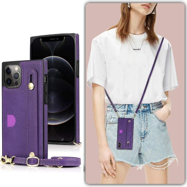 【商品概要】【対応機種】iPhone12 Pro/iPhone12 6.1（2020）対応.おしゃれな肩掛け、首掛け用スマホケース，お出かけにも仕事にも使えま【上質の皮革+TPU】レザーケースは、レトロの表面（高品質のPU皮革）＋（柔軟なT...