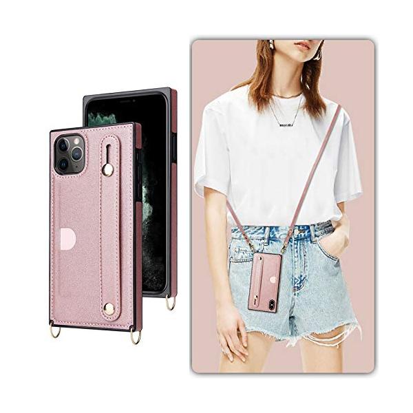 【商品概要】【対応機種】iPhone 11 Pro Max（2019）対応.おしゃれな肩掛け、首掛け用スマホケース，お出かけにも仕事にも使えま【上質の皮革+TPU】レザーケースは、レトロの表面（高品質のPU皮革）＋（柔軟なTPUカバー）と組...